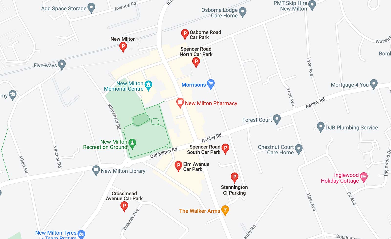 Car Parks - New MIlton